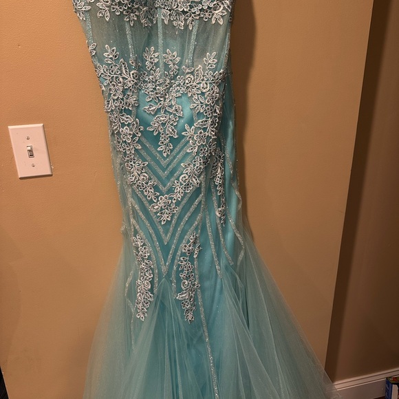 Tiffany Designs | Dresses | Aqua Prom Dress | Poshmark